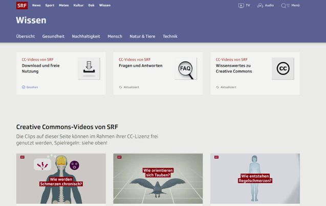 SRF und Wikimedia stellt Erklär-Videos zur freien Nutzung online ...