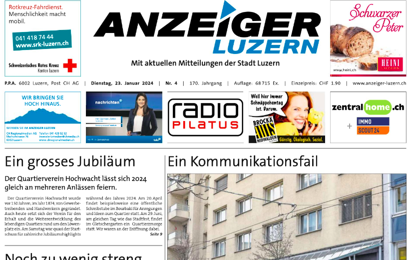 Aus für «Anzeiger Luzern»: CH Media bricht Versprechen, Politik ...