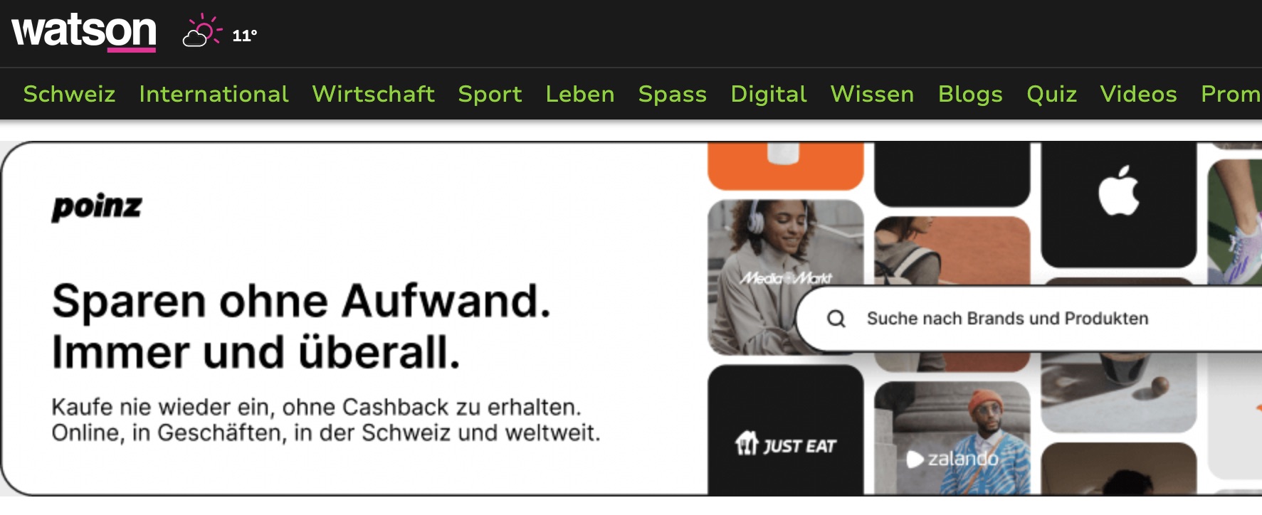 «Watson» lanciert Spar-Blog mit «poinz» - kleinreport.ch